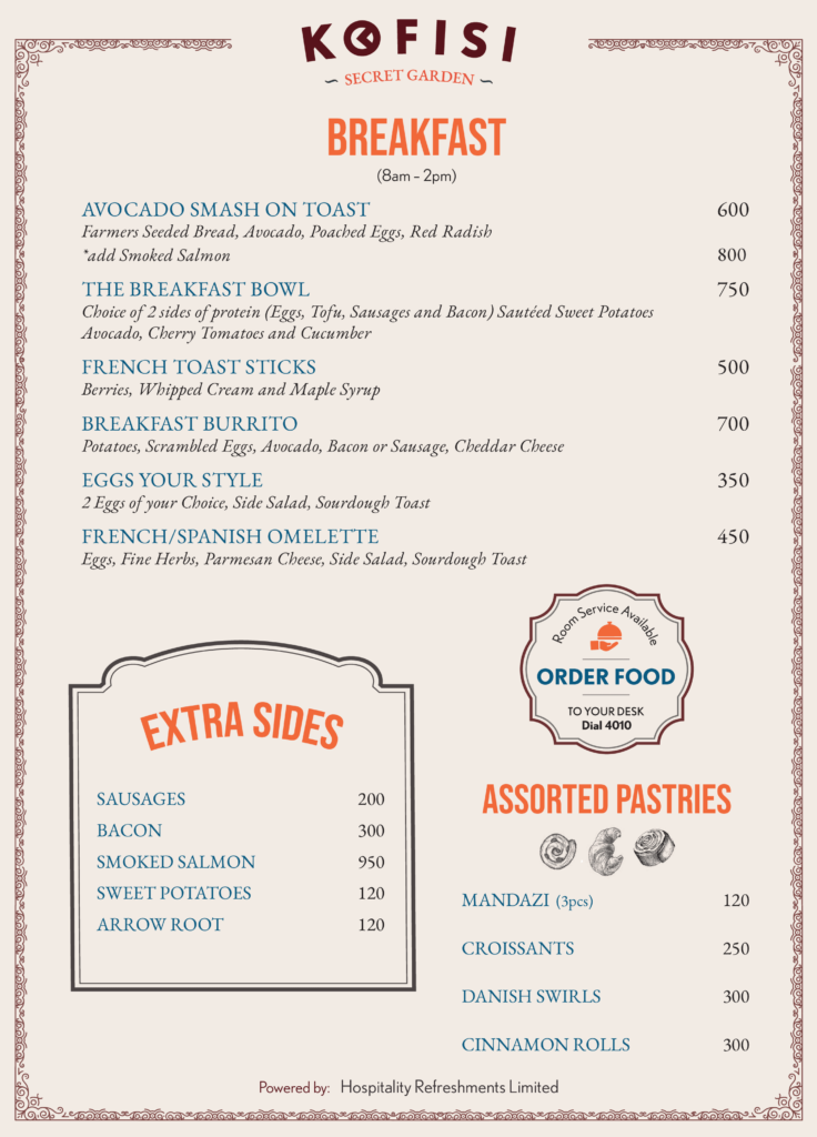 K9 Menu - KOFISI Africa