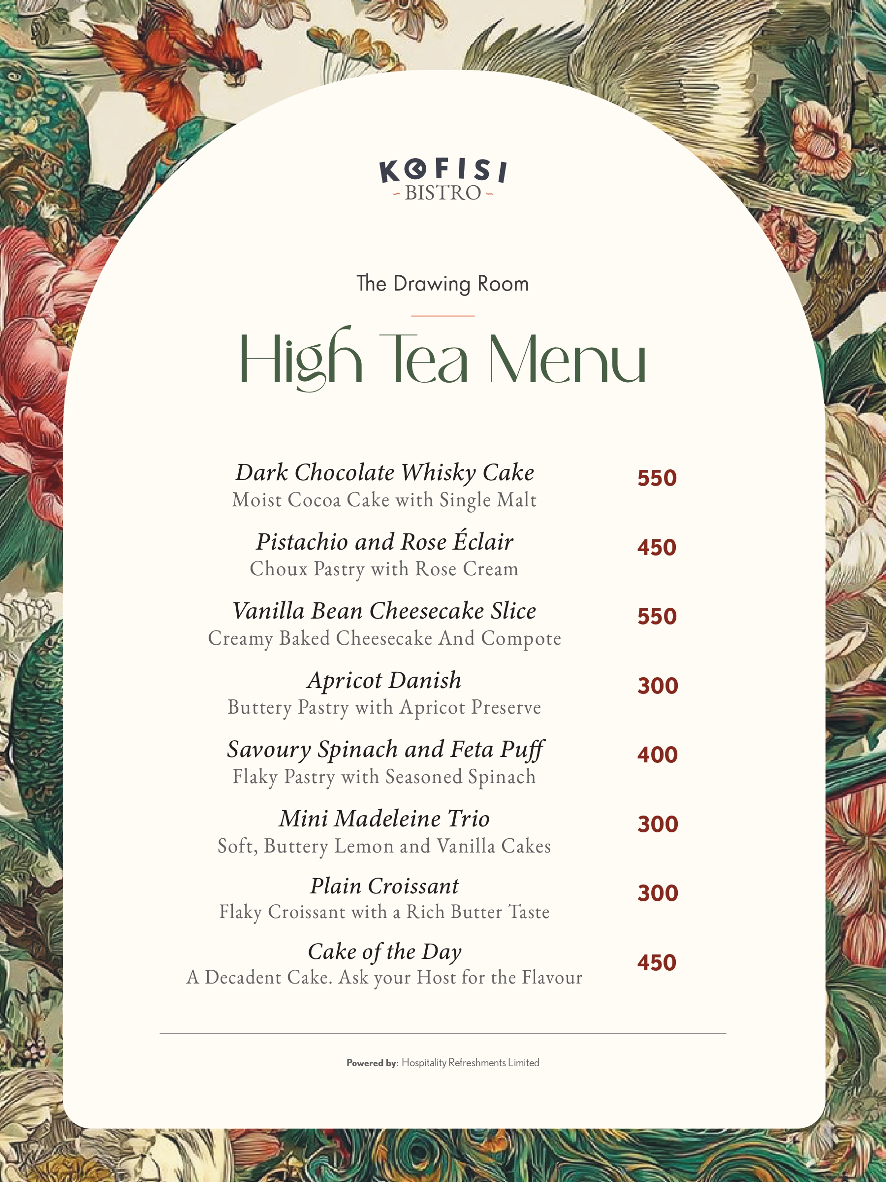 4F QRS Drawing Room Menu - KOFISI Africa